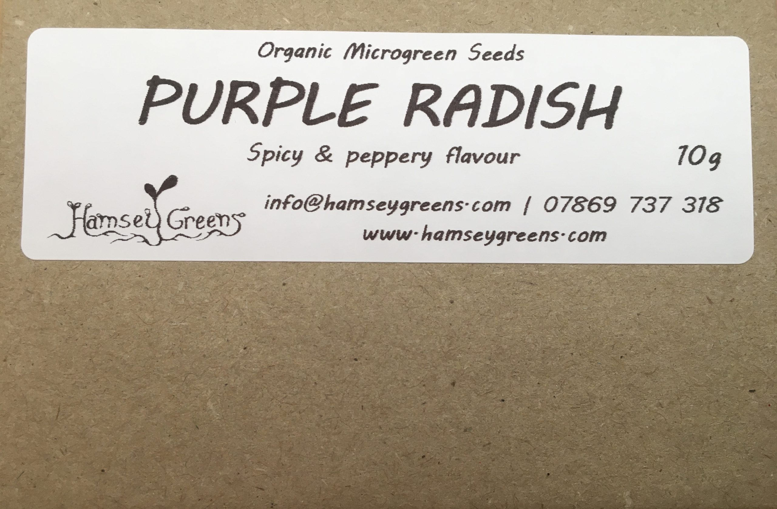Purple Radish ‘Rambo’ Microgreen Seeds – 10g